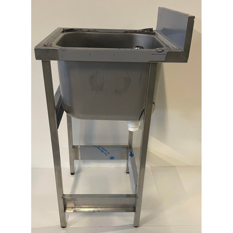 Plonge inox soudée BUDGET 1 bac sans égouttoir