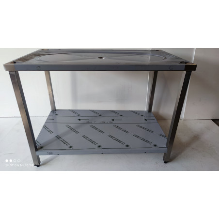 Table d'égouttage largeur 700 mm inox AISI 304L avec étagère