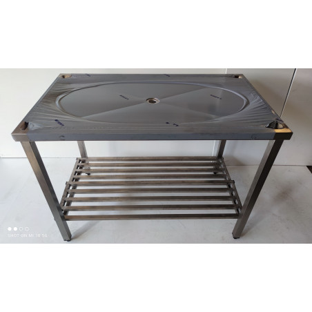 Table d'égouttage largeur 700 mm inox AISI 304L avec étagère barreaudée